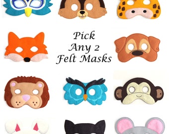 Kids Giraffe Mask Giraffe Costume Felt Mask Kids by BabyWhatKnots