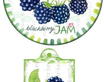 Blackberry jam label | Etsy