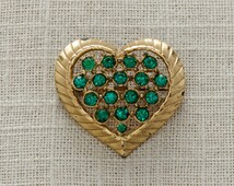 Popular items for emerald green pin on Etsy