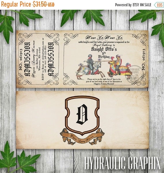 20% OFF SALE Medieval Times Birthday Party by HydraulicGraphix