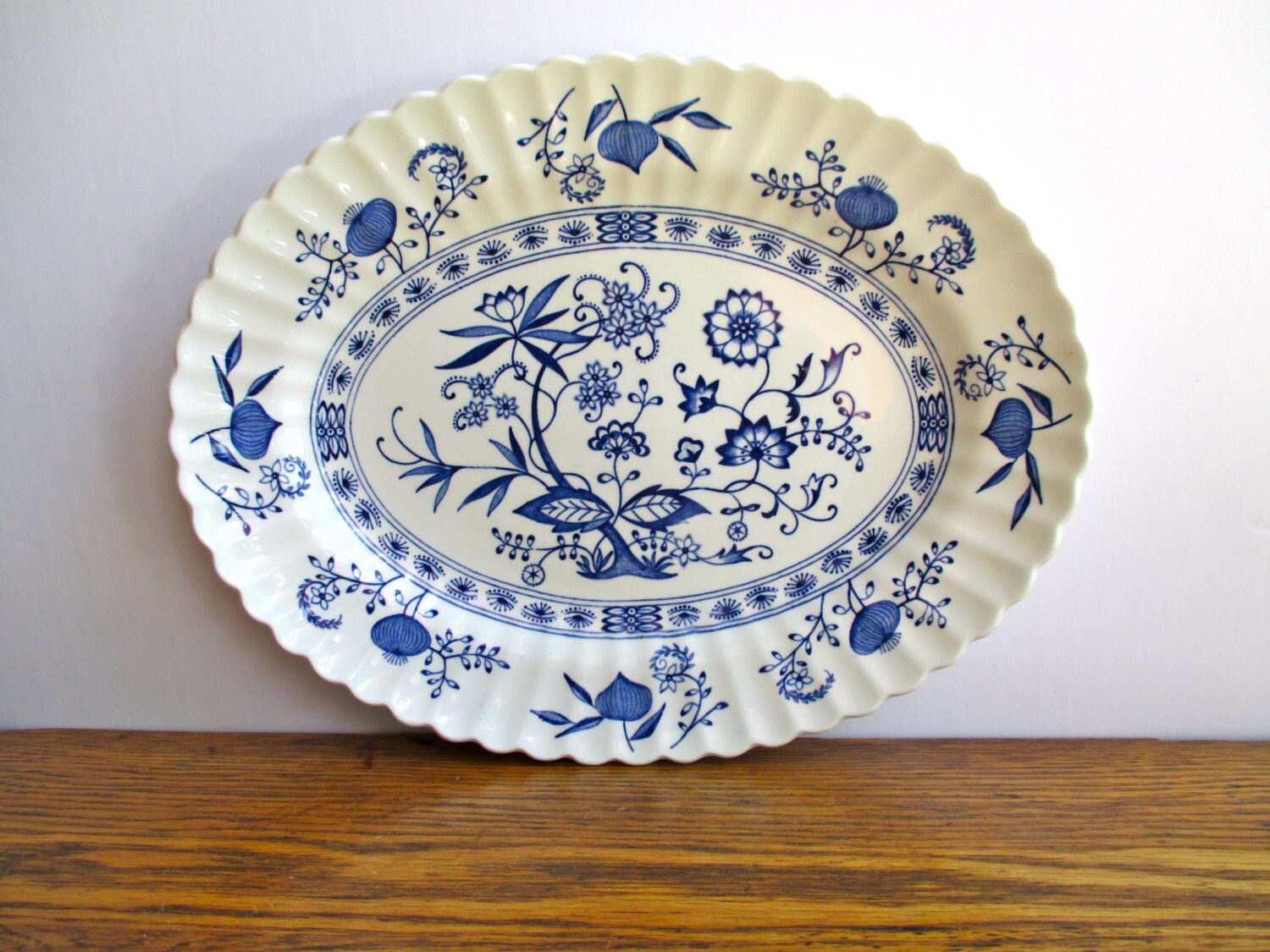 Vintage Blue Nordic Blue and White Platter – Haute Juice