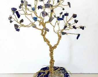 Wire Gem Tree Sculptures & Gemstone by SpiritGemDesigns on Etsy