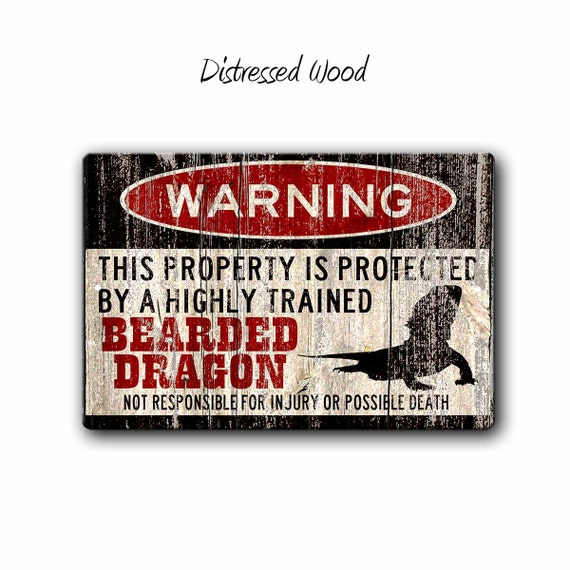 Bearded Dragon SignFunny Metal SignsBearded Dragon