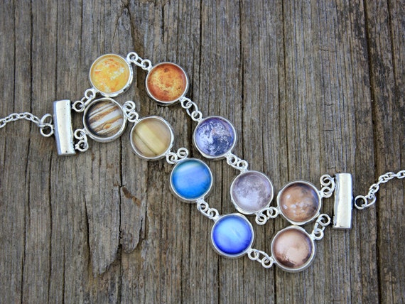 Solar System Bracelet Planets Bracelet Space by SunAndStarsJewelry