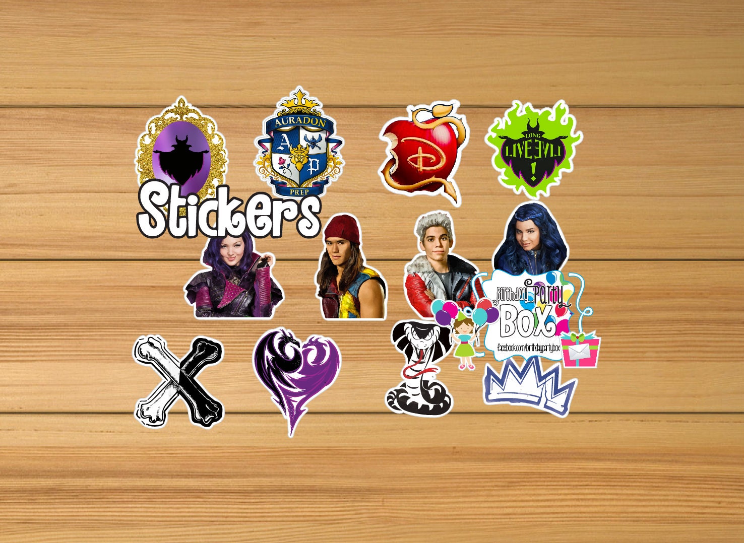 Disney Descendants stickers set of 30 by BirthdayPartyBox on Etsy