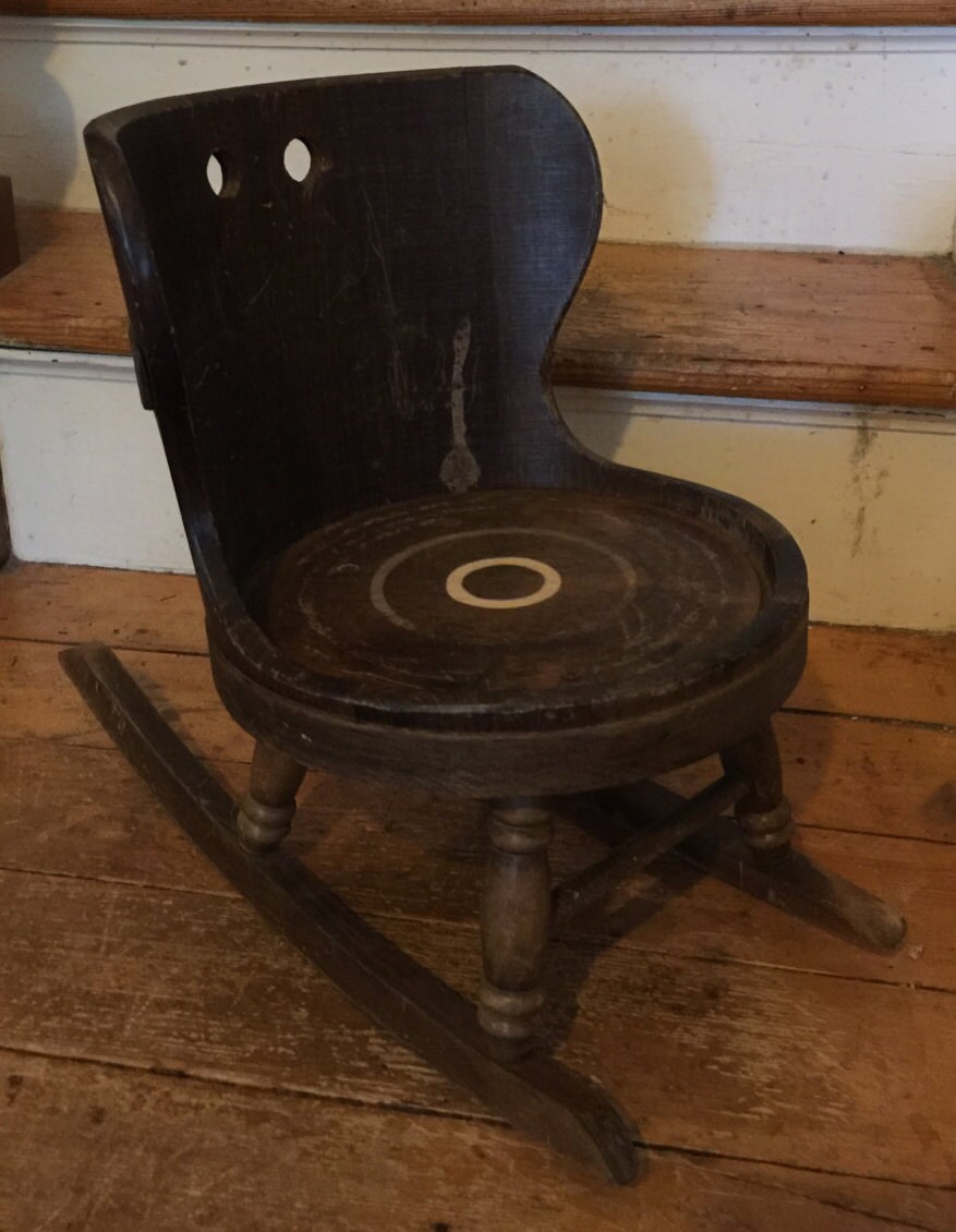 Vintage Child’s Rocking Chair Made from Barrel, Primitive Treasure ...