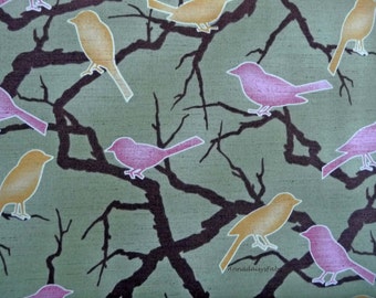 Unique bird fabric related items | Etsy