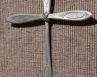 Items similar to Custom Silverware Cross, PERSONALIZE ME on Etsy