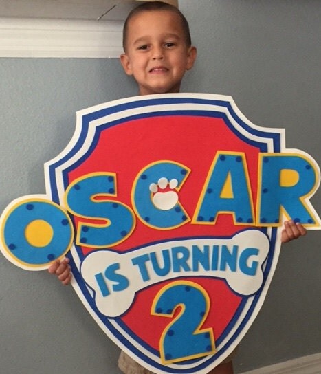 paw patrol party sign