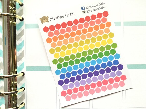 Mini Hexagon Stickers Perfect for your Erin Condren Life