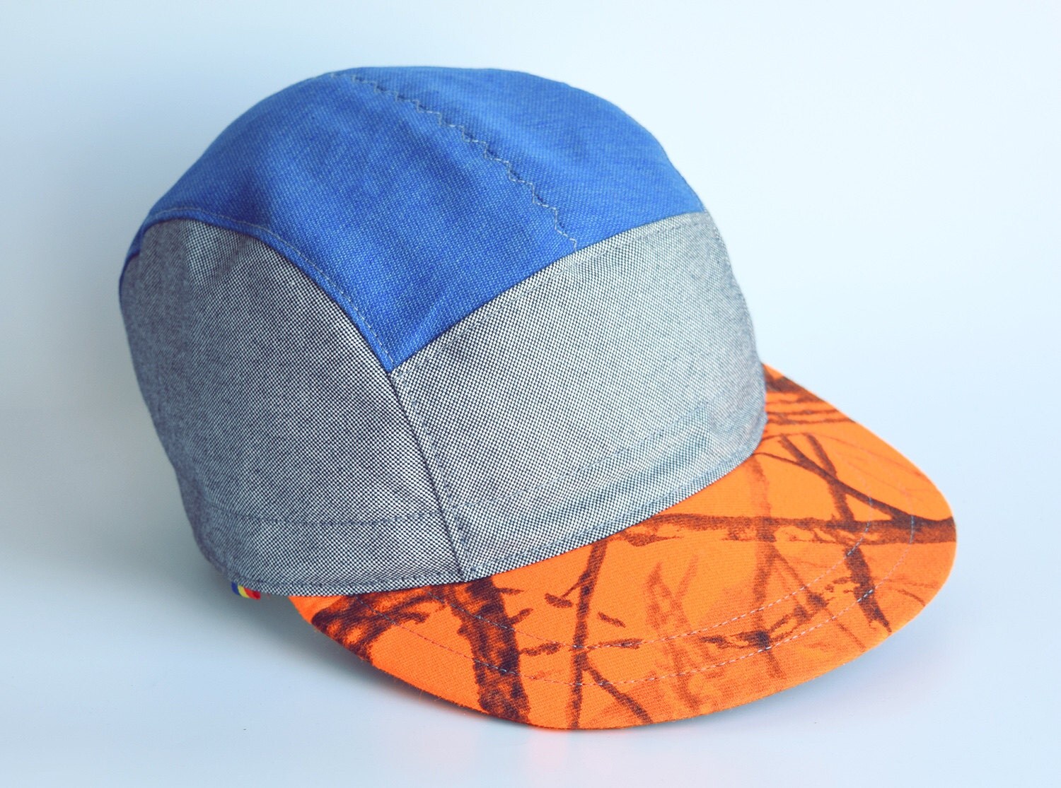 Orange camo snapback hat 5 panel hat Swag cycling cap