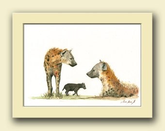 Hyena painting | Etsy