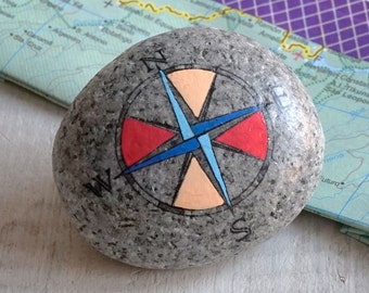 Travel Stone // compass // gift for travelers // farewell gift