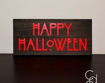Unique halloween wood sign related items | Etsy