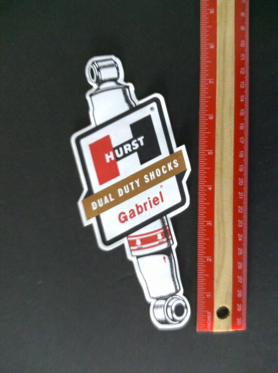 Hurst Shocks... vintage style racing Large decal sticker