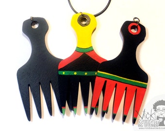 Afro pick | Etsy