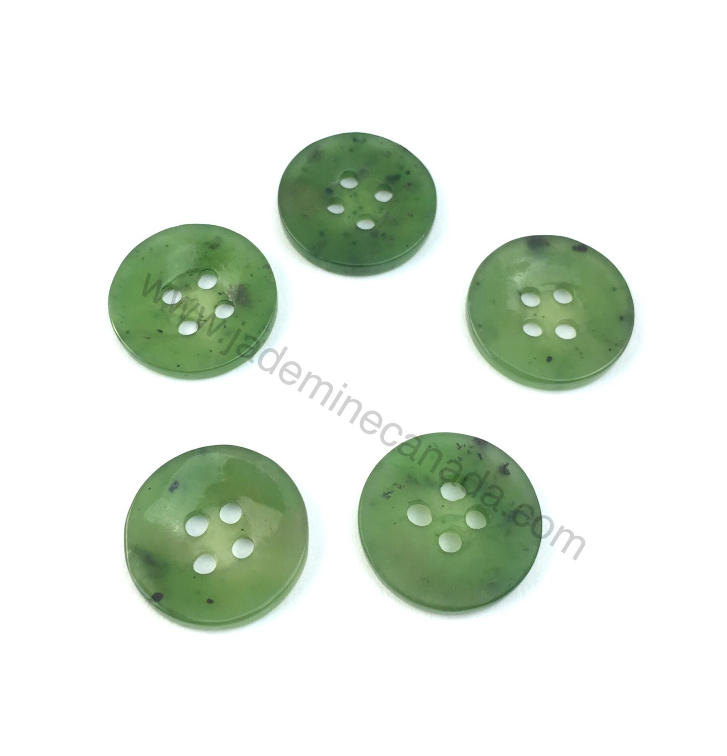 Canadian Nephrite Jade Buttons Sold Individually Green