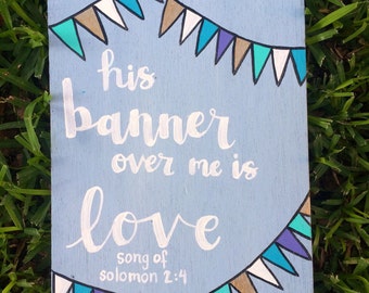 His banner over me | Etsy