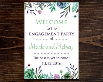 Unique engagement poster related items | Etsy