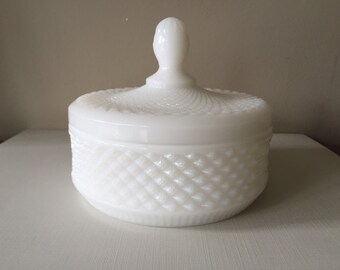 Milk glass diamond | Etsy