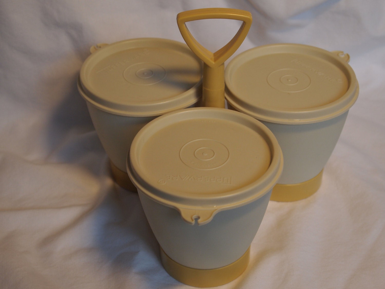 Vintage 1970s Tupperware Condimate Condiment Caddy in Harvest Gold ...