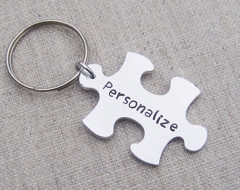 Puzzle piece keyring | Etsy