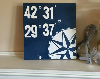 Unique gps coordinates sign related items | Etsy