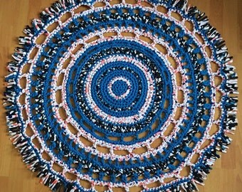 Native American African Circular Tapestry Crochet Tribal