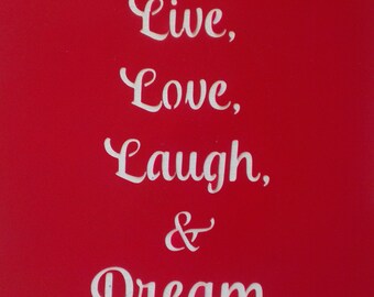 Live laugh love art | Etsy