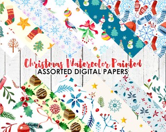 Unique reindeer watercolor related items | Etsy