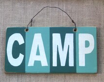 Popular items for wood camping sign on Etsy