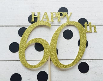 60th birthday topper | Etsy