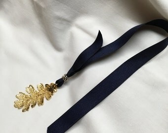 Gold leaf bookmark | Etsy