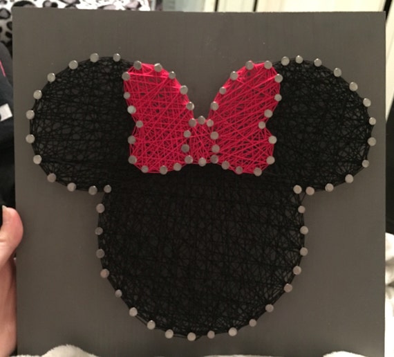 Items similar to Minnie and Mickey String Art on Etsy