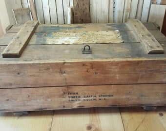 Vintage military wood box | Etsy