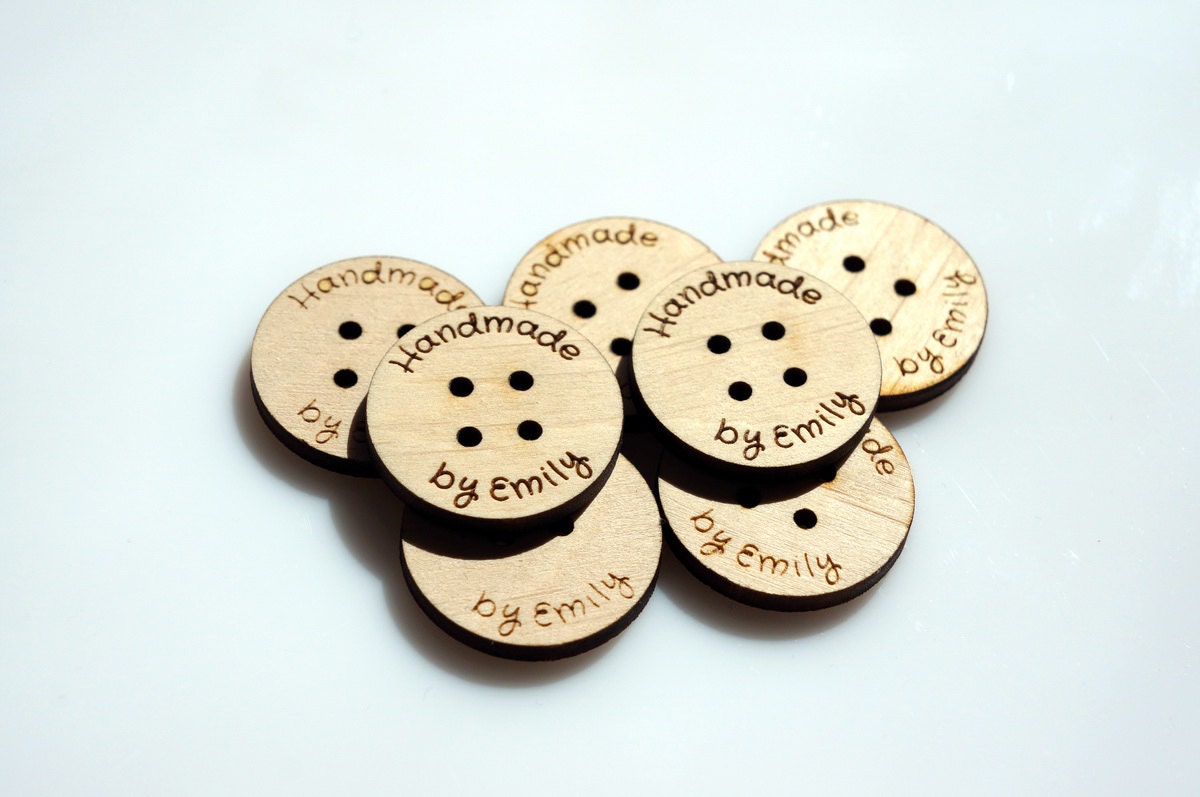 Custom Buttons 1.5 round Wooden Buttons Personalized