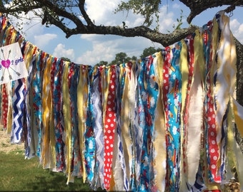 Torn fabric garland | Etsy