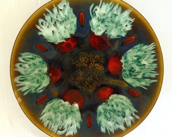 Copper enamel plate | Etsy