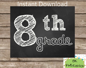 8th grade sign | Etsy
