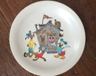 Mickey mouse plate | Etsy