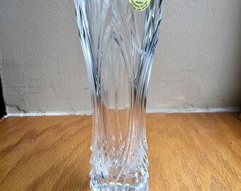 Vintage crystal vase | Etsy