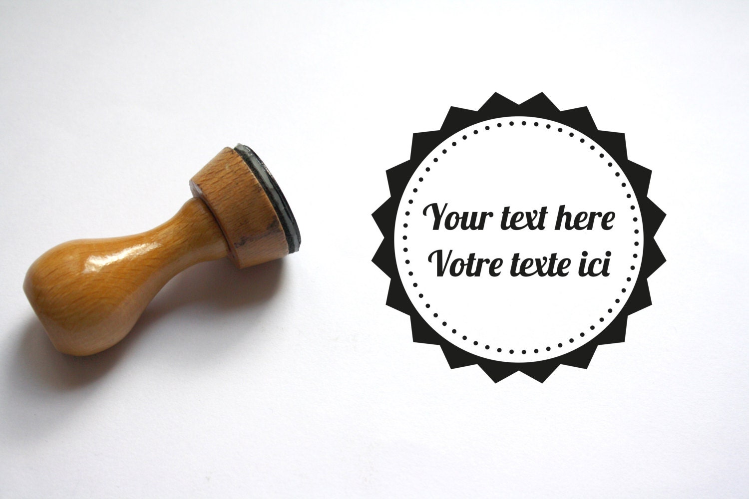 Tampon personnalisable sur mesure forme ronde