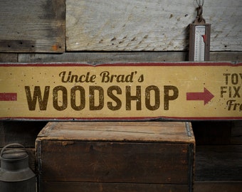 Woodshop sign | Etsy