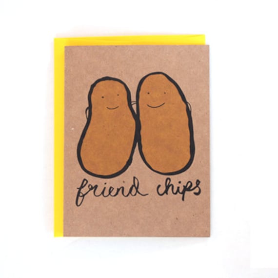 Best Friend Friend Chips Greeting Card