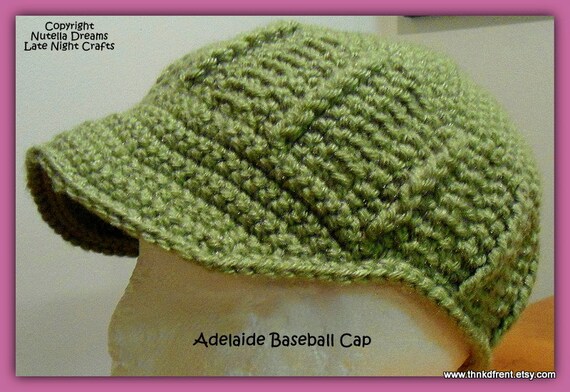 Items similar to Baseball Cap Crochet Pattern - Adult & Child Size 2-5 ...