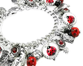Unique ladybug charm related items | Etsy