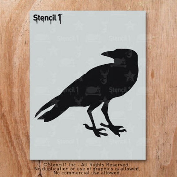 Raven Stencil Reusable Craft & DIY Stencils S1_01_BS-1_L6