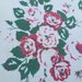 Vintage White with Red Roses Tablecloth by thecherrychic on Etsy
