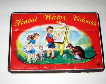 Unique painted metal box related items | Etsy