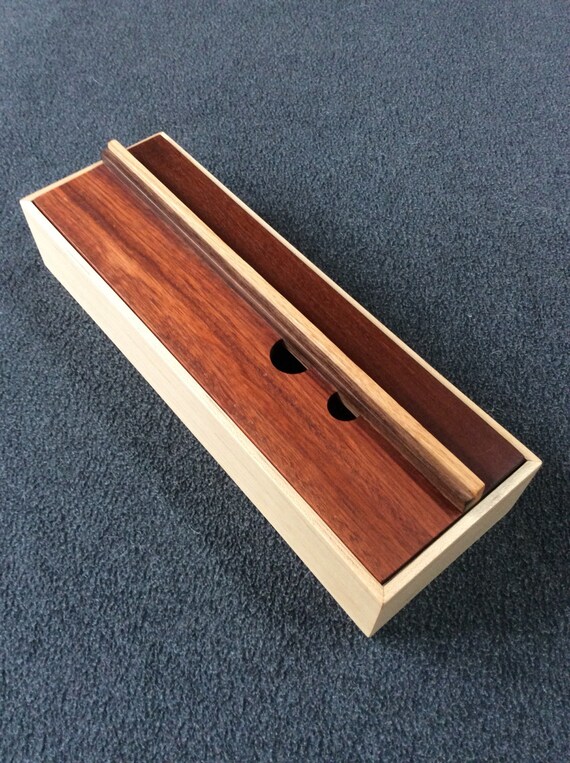 Long Wooden Box with Lid